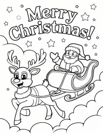 30 Free Printable Reindeer Coloring Pages for Kids - Prudent Penny Pincher