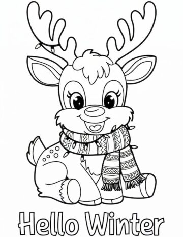 30 Free Printable Reindeer Coloring Pages for Kids - Prudent Penny Pincher