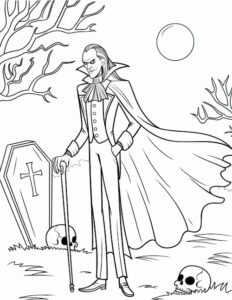 25 Free Printable Vampire Coloring Pages - Prudent Penny Pincher