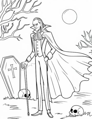 25 Free Printable Vampire Coloring Pages - Prudent Penny Pincher
