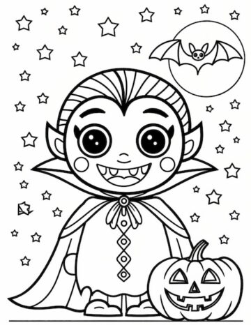 25 Free Printable Vampire Coloring Pages - Prudent Penny Pincher