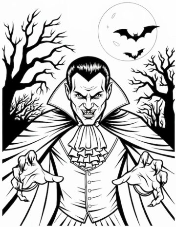 25 Free Printable Vampire Coloring Pages - Prudent Penny Pincher