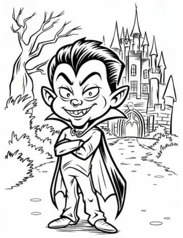 25 Free Printable Vampire Coloring Pages - Prudent Penny Pincher