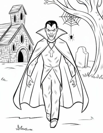 25 Free Printable Vampire Coloring Pages - Prudent Penny Pincher