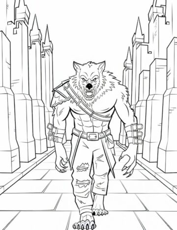 25 Free Printable Werewolf Coloring Pages - Prudent Penny Pincher