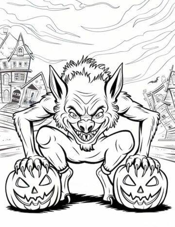 25 Free Printable Werewolf Coloring Pages - Prudent Penny Pincher