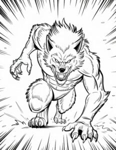 25 Free Printable Werewolf Coloring Pages - Prudent Penny Pincher
