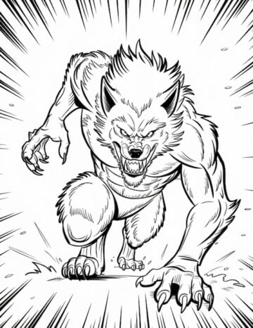 25 Free Printable Werewolf Coloring Pages - Prudent Penny Pincher