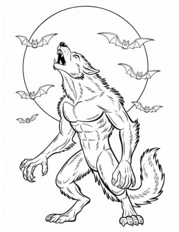 25 Free Printable Werewolf Coloring Pages - Prudent Penny Pincher