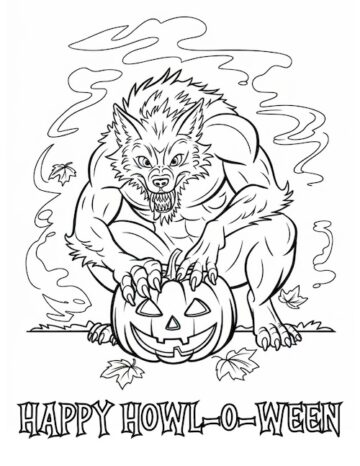 25 Free Printable Werewolf Coloring Pages - Prudent Penny Pincher