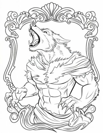 25 Free Printable Werewolf Coloring Pages - Prudent Penny Pincher
