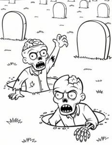 25 Free Printable Zombie Coloring Pages - Prudent Penny Pincher
