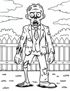 25 Free Printable Zombie Coloring Pages - Prudent Penny Pincher