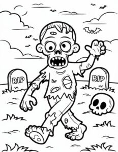 25 Free Printable Zombie Coloring Pages - Prudent Penny Pincher