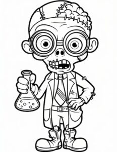 25 Free Printable Zombie Coloring Pages - Prudent Penny Pincher