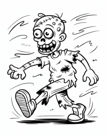 25 Free Printable Zombie Coloring Pages - Prudent Penny Pincher