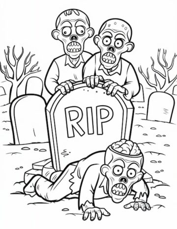 25 Free Printable Zombie Coloring Pages - Prudent Penny Pincher