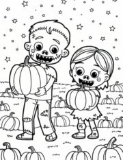 25 Free Printable Zombie Coloring Pages - Prudent Penny Pincher