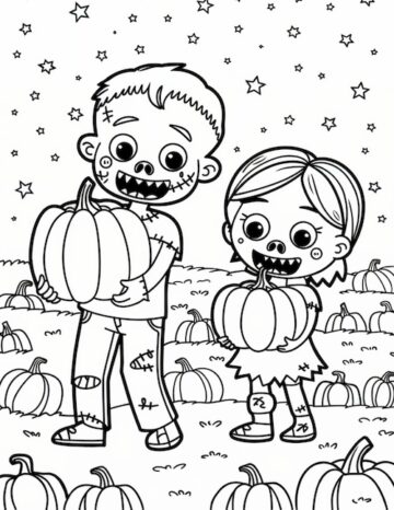 25 Free Printable Zombie Coloring Pages - Prudent Penny Pincher