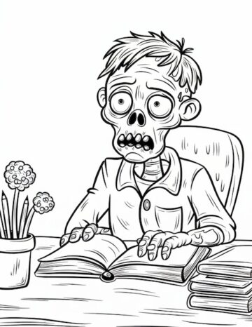 25 Free Printable Zombie Coloring Pages - Prudent Penny Pincher