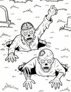 25 Free Printable Zombie Coloring Pages - Prudent Penny Pincher