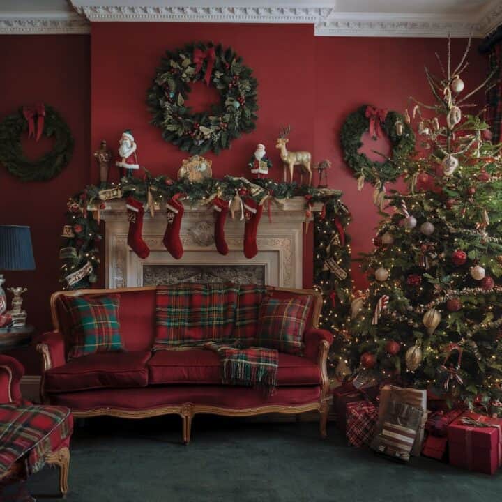20 Festive Christmas Living Room Decor Ideas - Prudent Penny Pincher