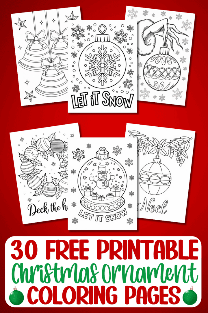 40 Free Printable Christmas Ornament Coloring Pages for Kids - Prudent ...
