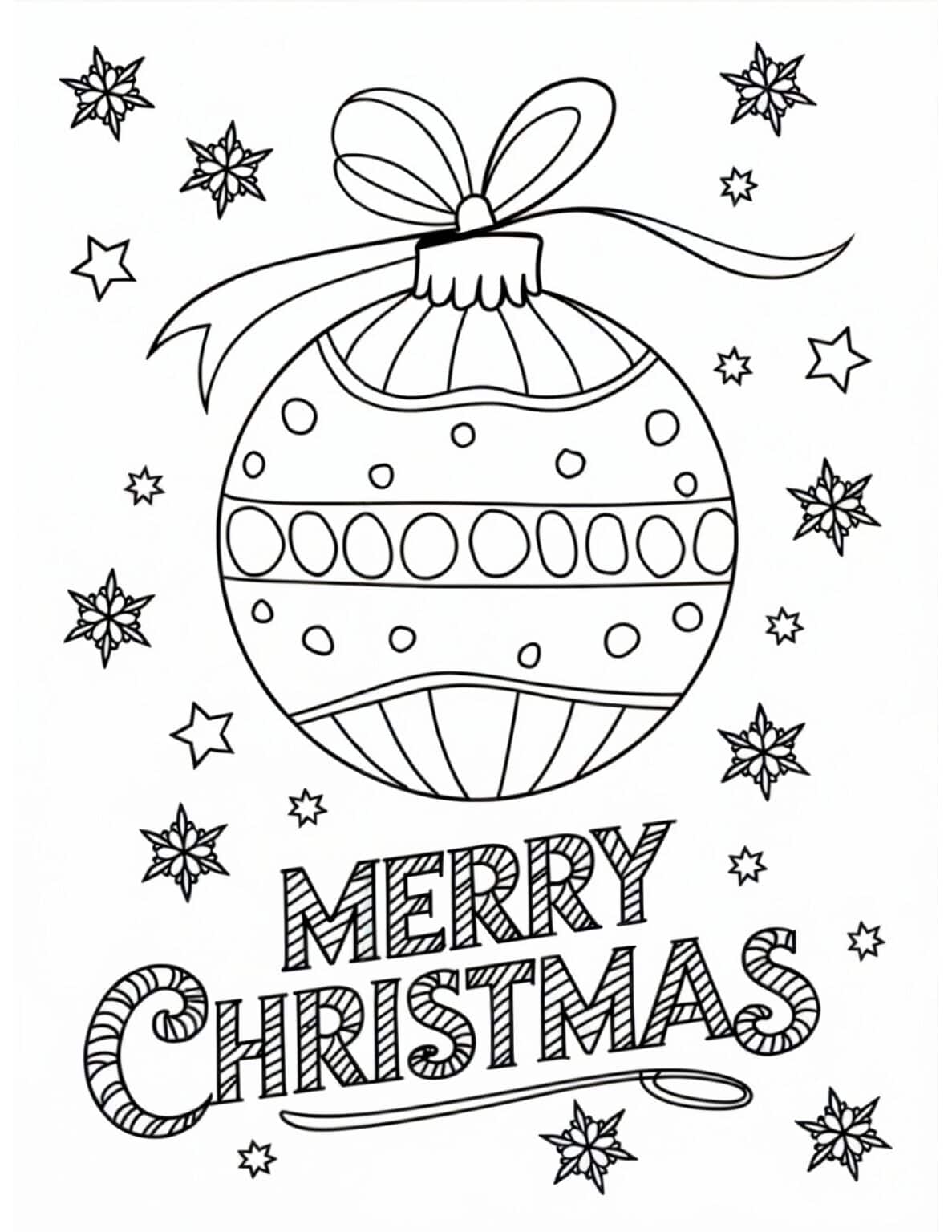 40 Free Printable Christmas Ornament Coloring Pages for Kids - Prudent ...