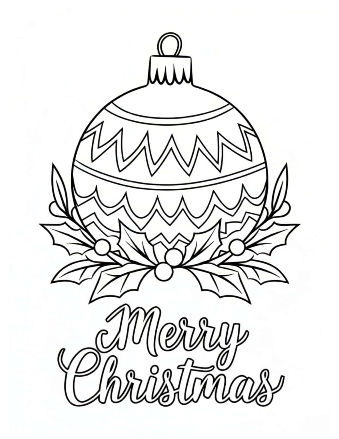 40 Free Printable Christmas Ornament Coloring Pages for Kids - Prudent ...