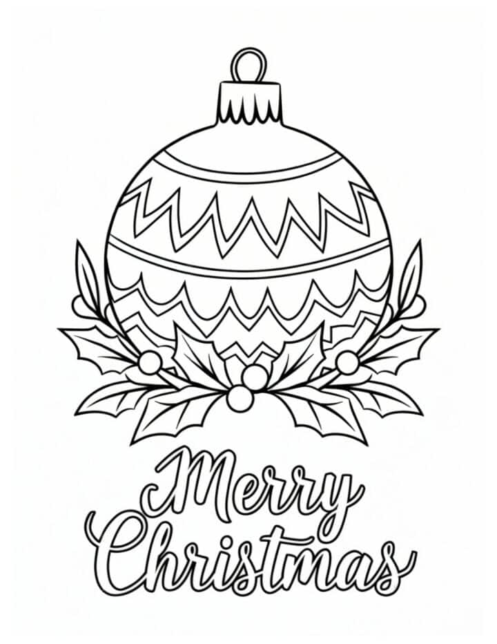 40 Free Printable Christmas Ornament Coloring Pages for Kids - Prudent ...