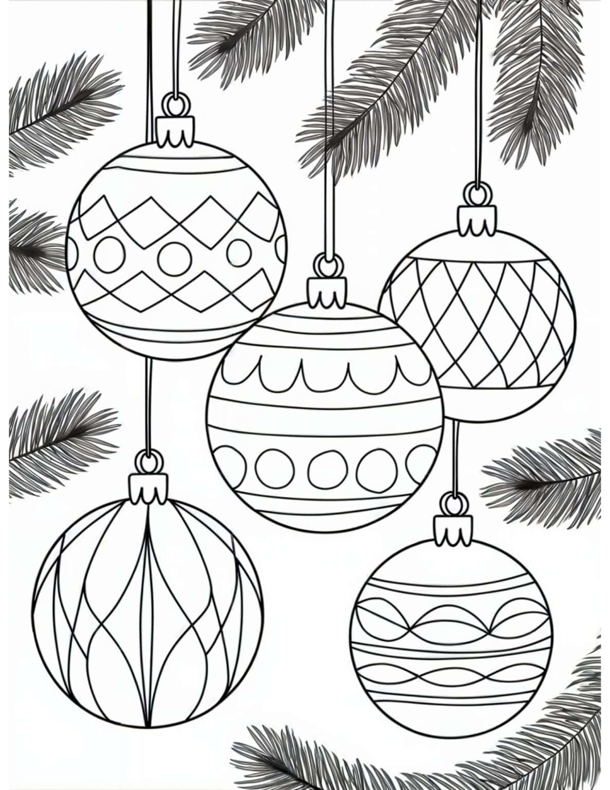 40 Free Printable Christmas Ornament Coloring Pages for Kids - Prudent ...