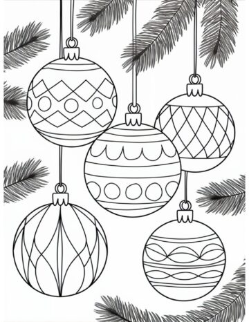 40 Free Printable Christmas Ornament Coloring Pages for Kids - Prudent ...