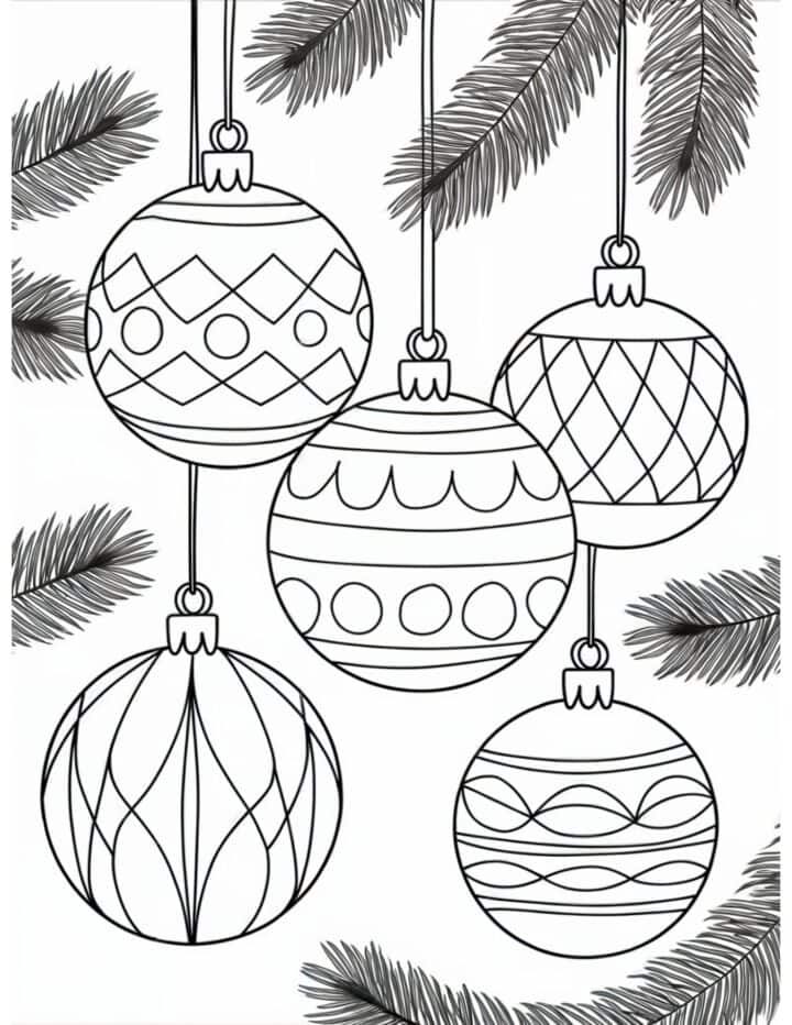 40 Free Printable Christmas Ornament Coloring Pages for Kids - Prudent ...