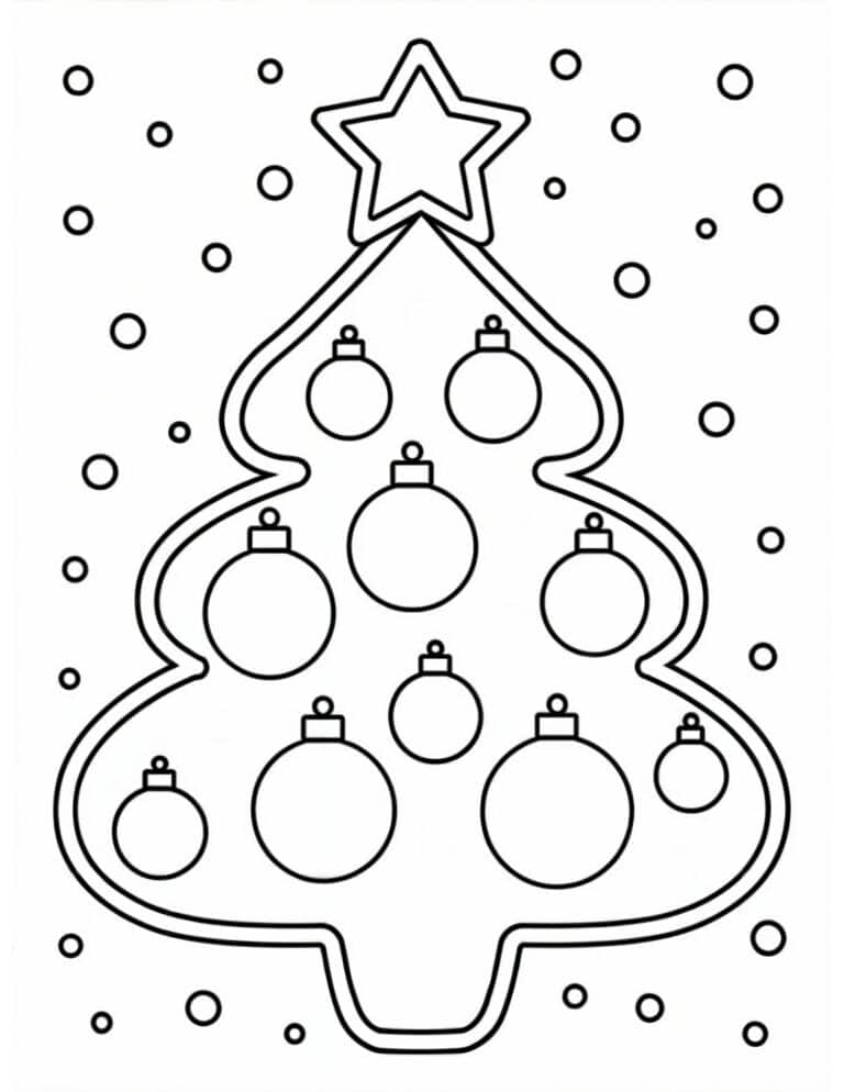 40 Free Printable Christmas Ornament Coloring Pages for Kids - Prudent ...