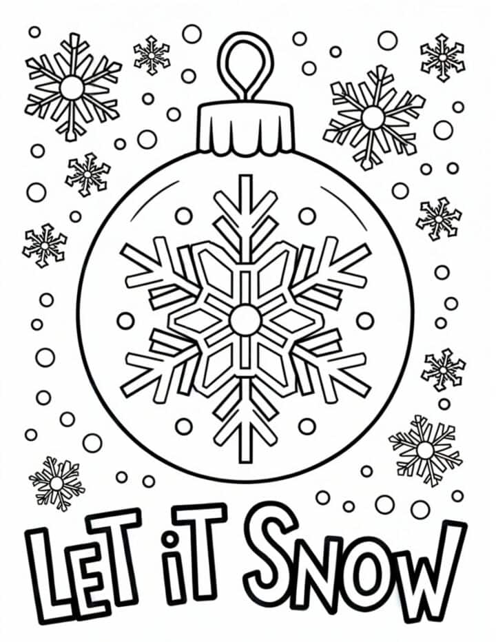 40 Free Printable Christmas Ornament Coloring Pages for Kids - Prudent ...