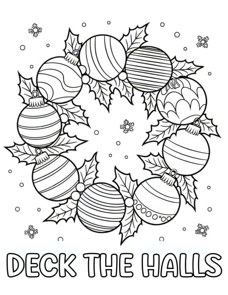 40 Free Printable Christmas Ornament Coloring Pages for Kids - Prudent ...