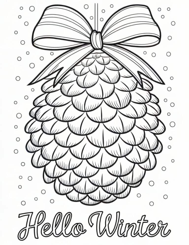 40 Free Printable Christmas Ornament Coloring Pages for Kids - Prudent ...