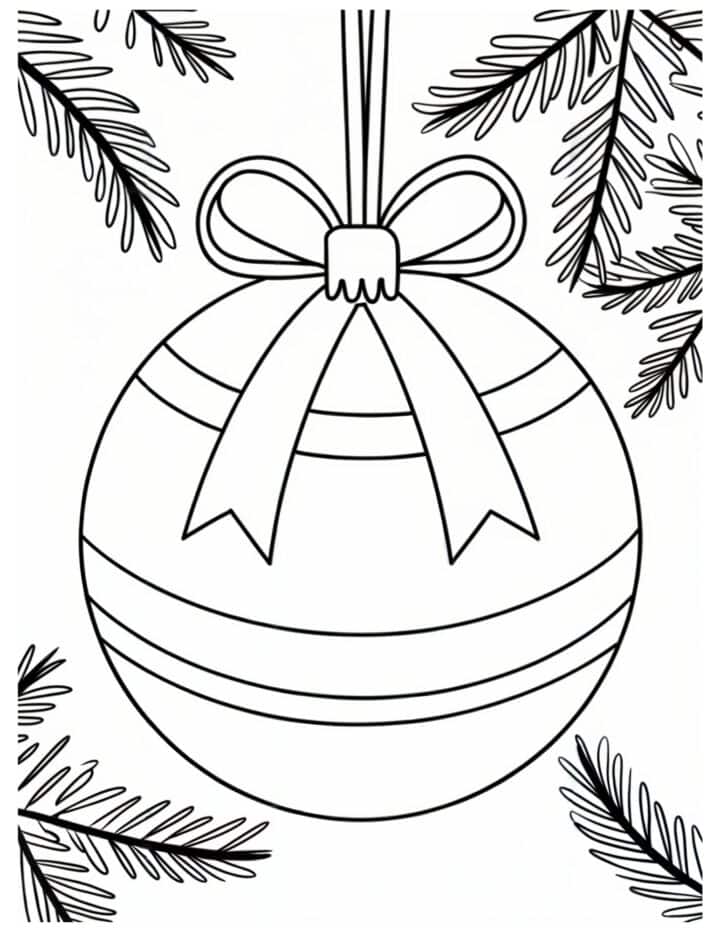 40 Free Printable Christmas Ornament Coloring Pages for Kids - Prudent ...