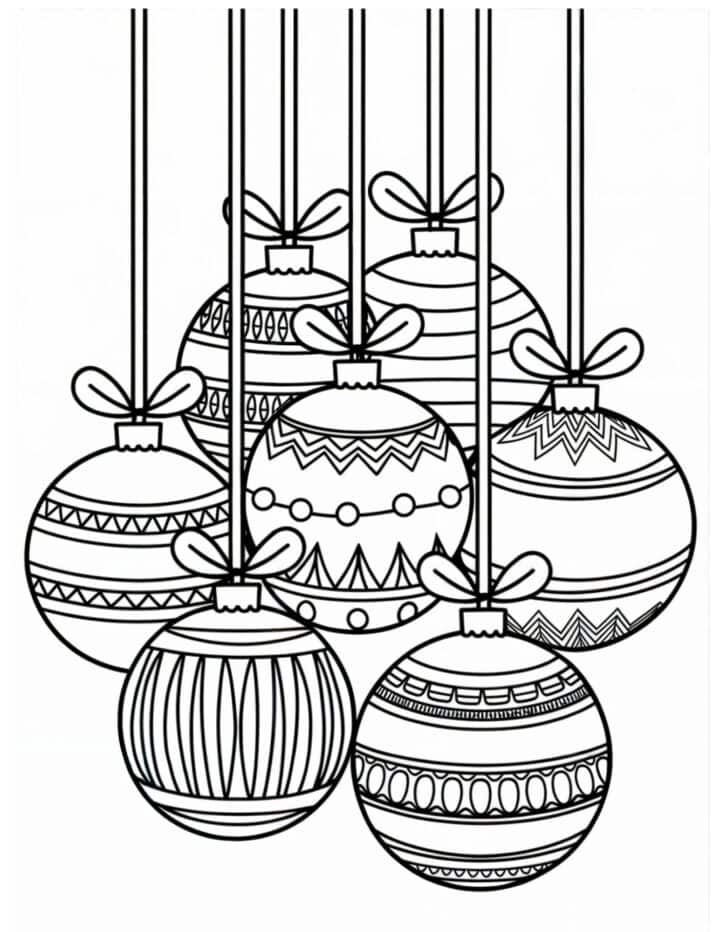 40 Free Printable Christmas Ornament Coloring Pages for Kids - Prudent ...