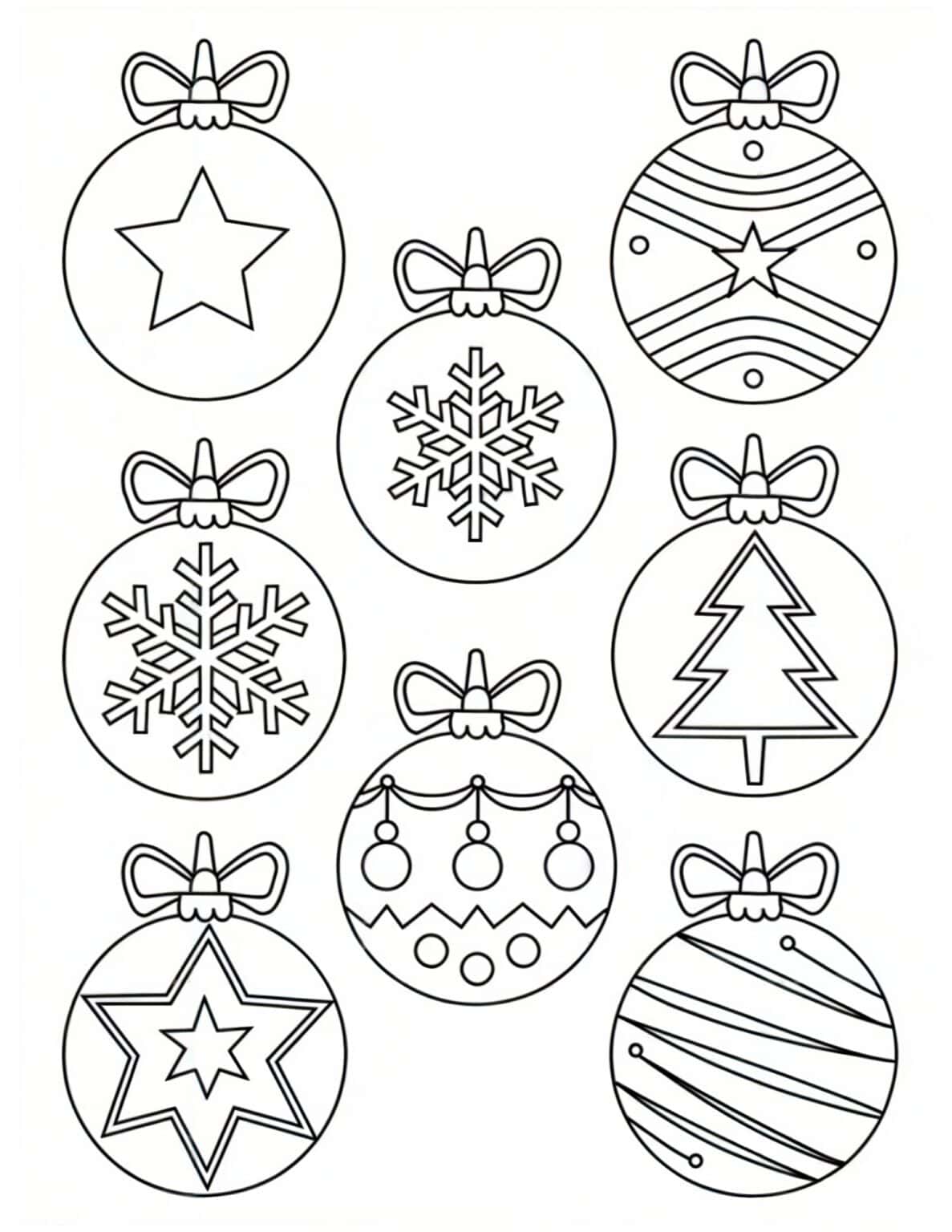 40 Free Printable Christmas Ornament Coloring Pages for Kids - Prudent ...