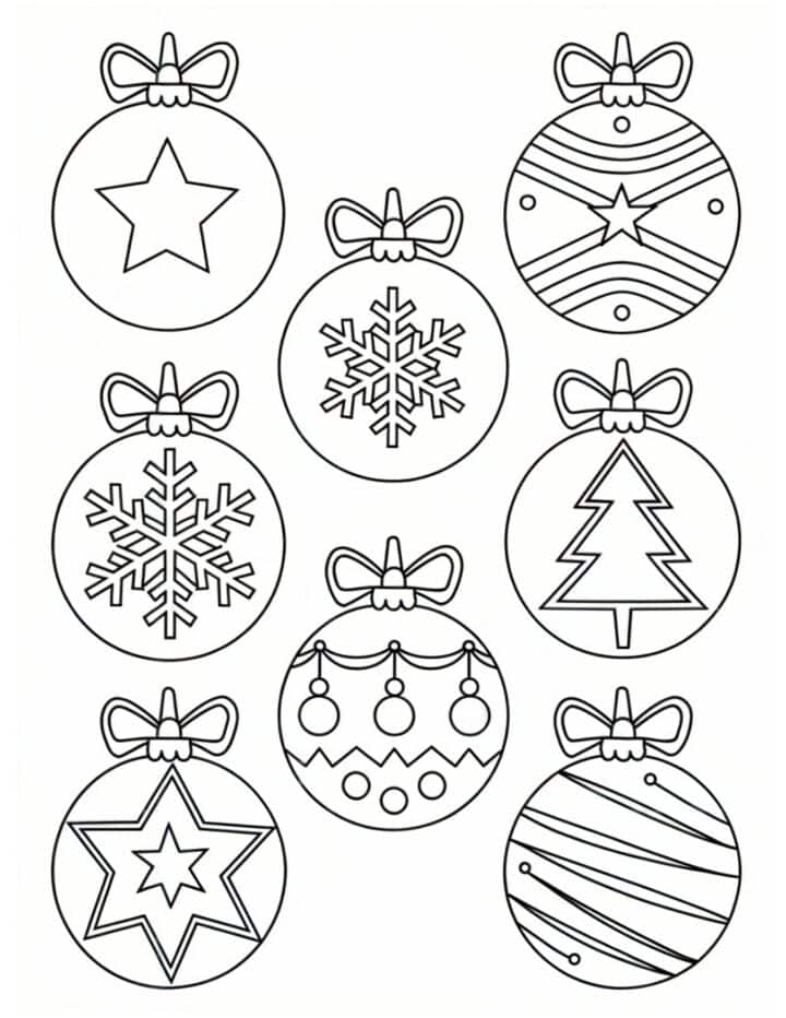 40 Free Printable Christmas Ornament Coloring Pages for Kids - Prudent ...