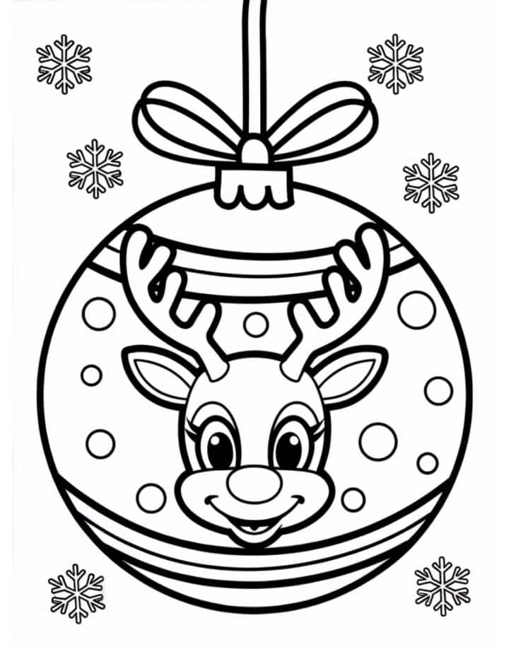 40 Free Printable Christmas Ornament Coloring Pages for Kids - Prudent ...