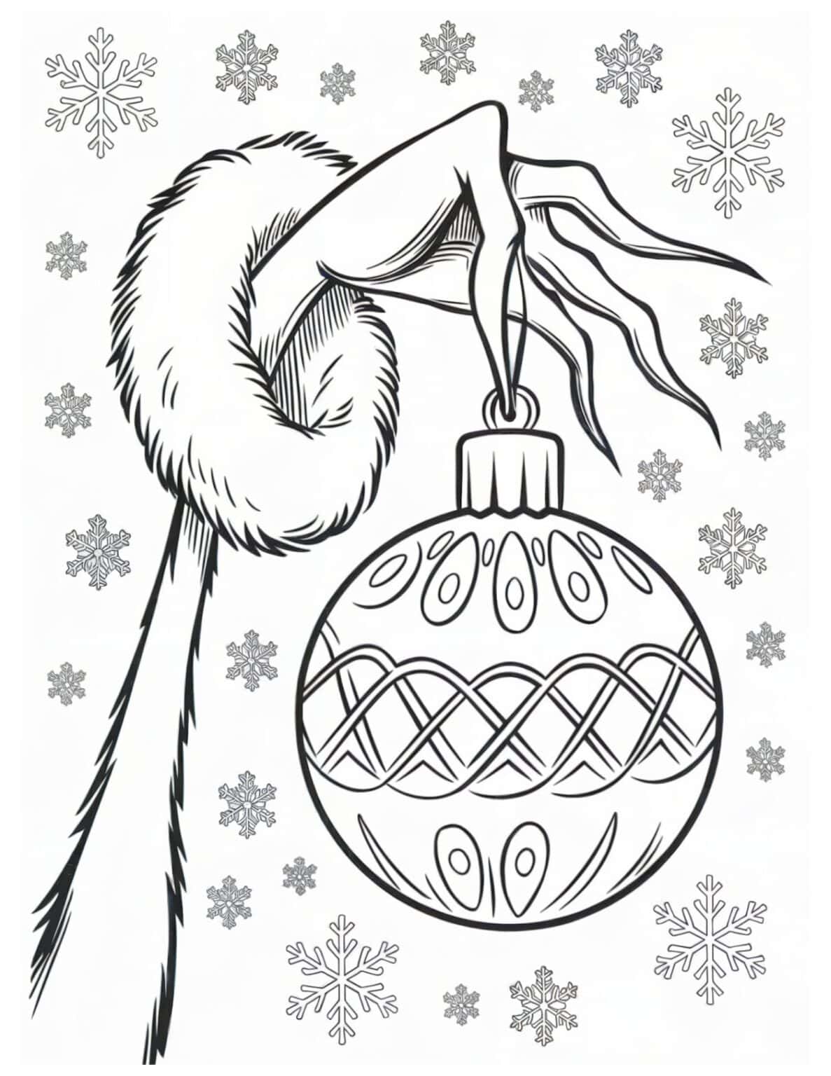 40 Free Printable Christmas Ornament Coloring Pages for Kids - Prudent ...