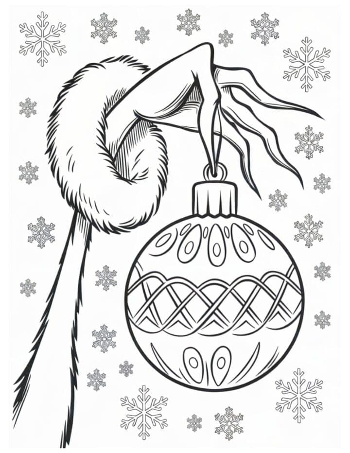 40 Free Printable Christmas Ornament Coloring Pages for Kids - Prudent ...