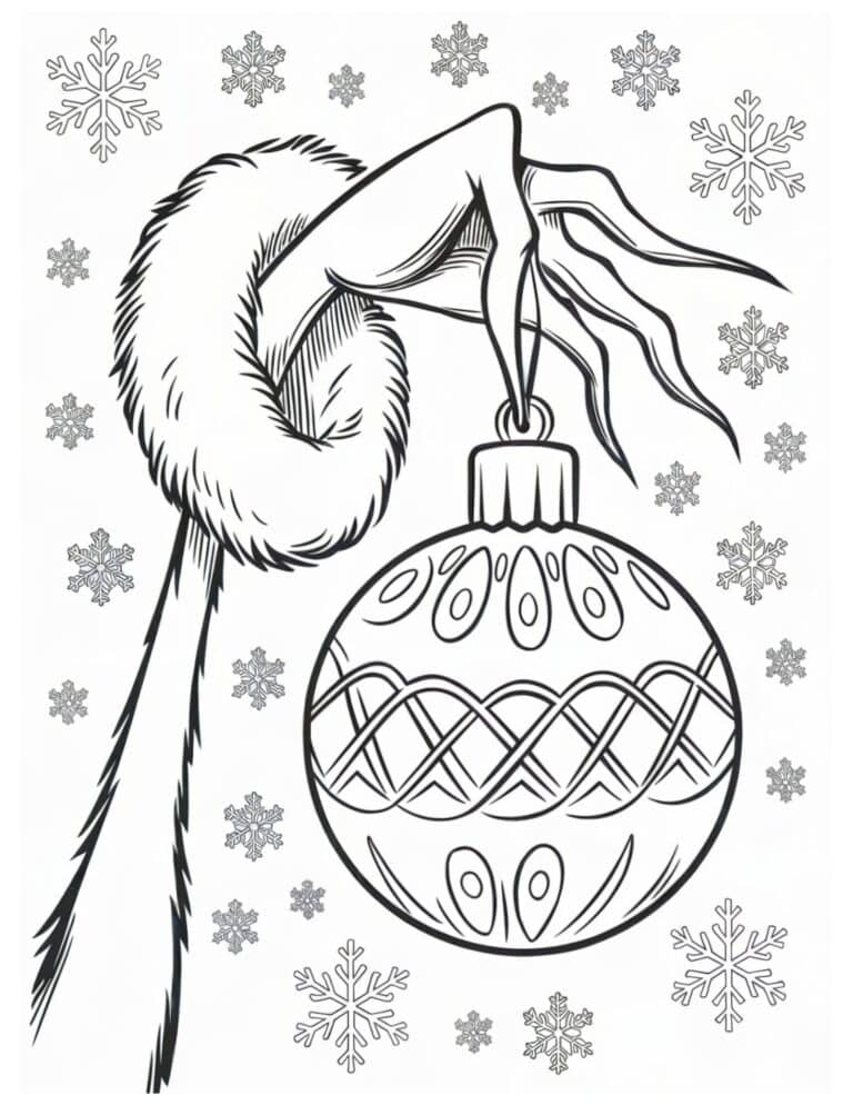 40 Free Printable Christmas Ornament Coloring Pages for Kids - Prudent ...