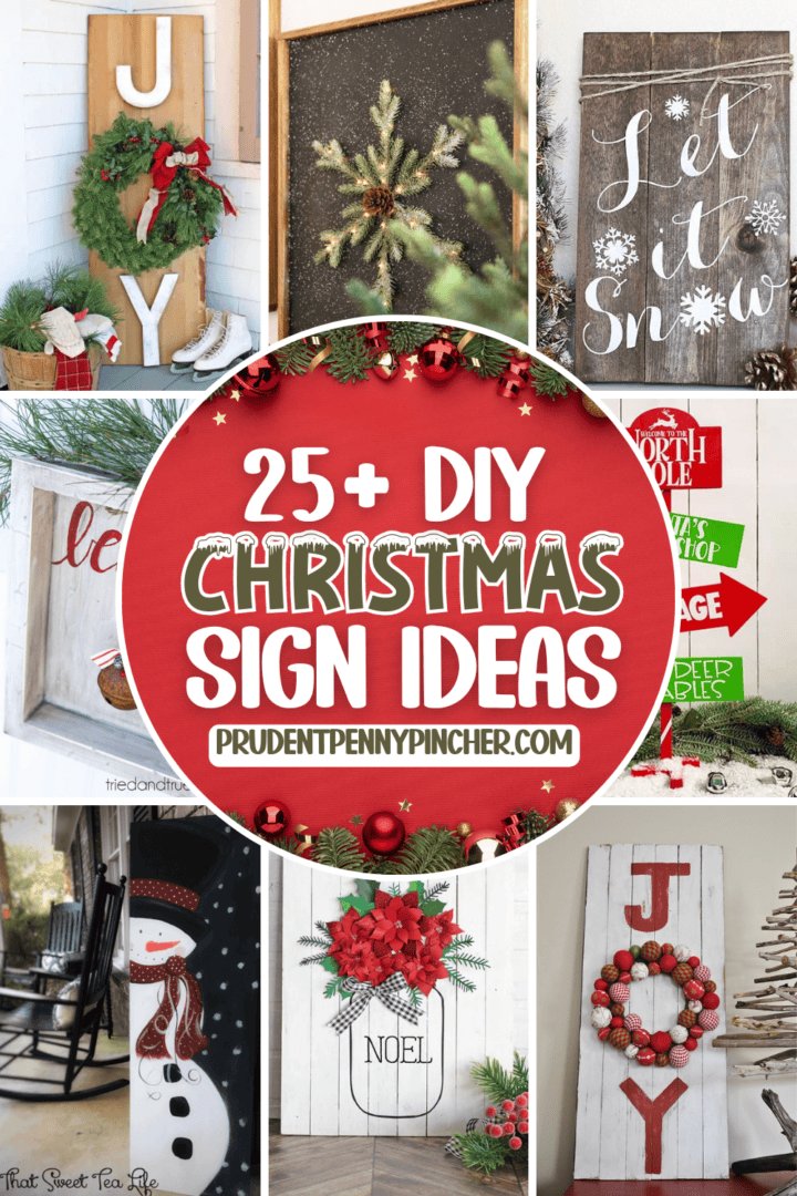 25 Best DIY Christmas Signs - Prudent Penny Pincher