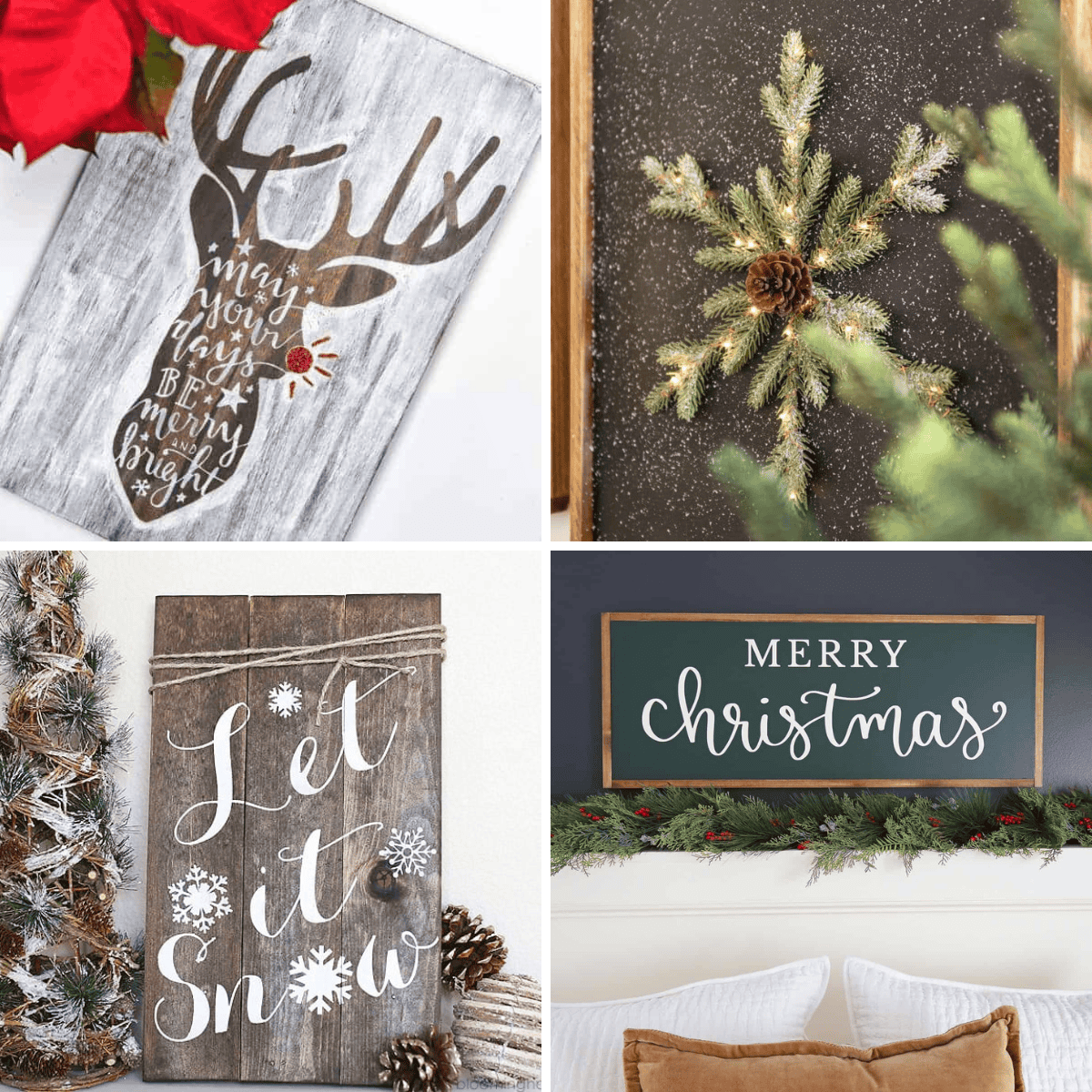 25 Best DIY Christmas Signs - Prudent Penny Pincher