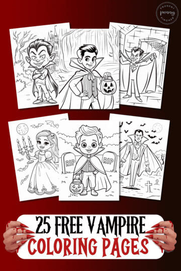 25 Free Printable Vampire Coloring Pages - Prudent Penny Pincher