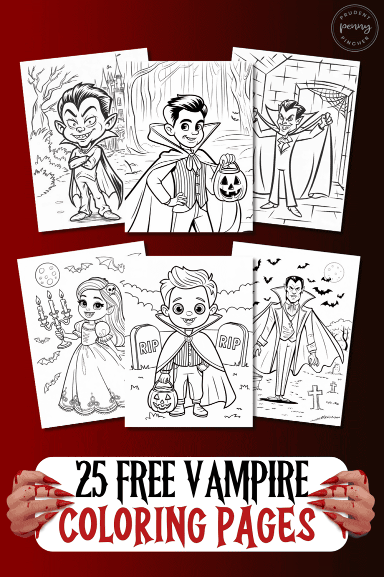 25 Free Printable Vampire Coloring Pages - Prudent Penny Pincher