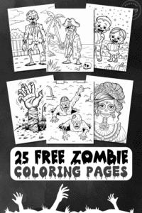 25 Free Printable Zombie Coloring Pages - Prudent Penny Pincher